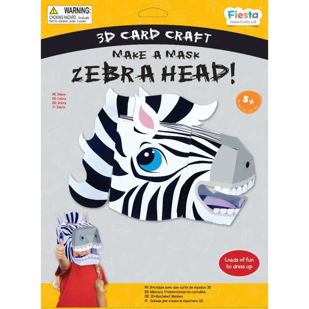 Zebra 3D Mask Card Craft | The Toy Shop